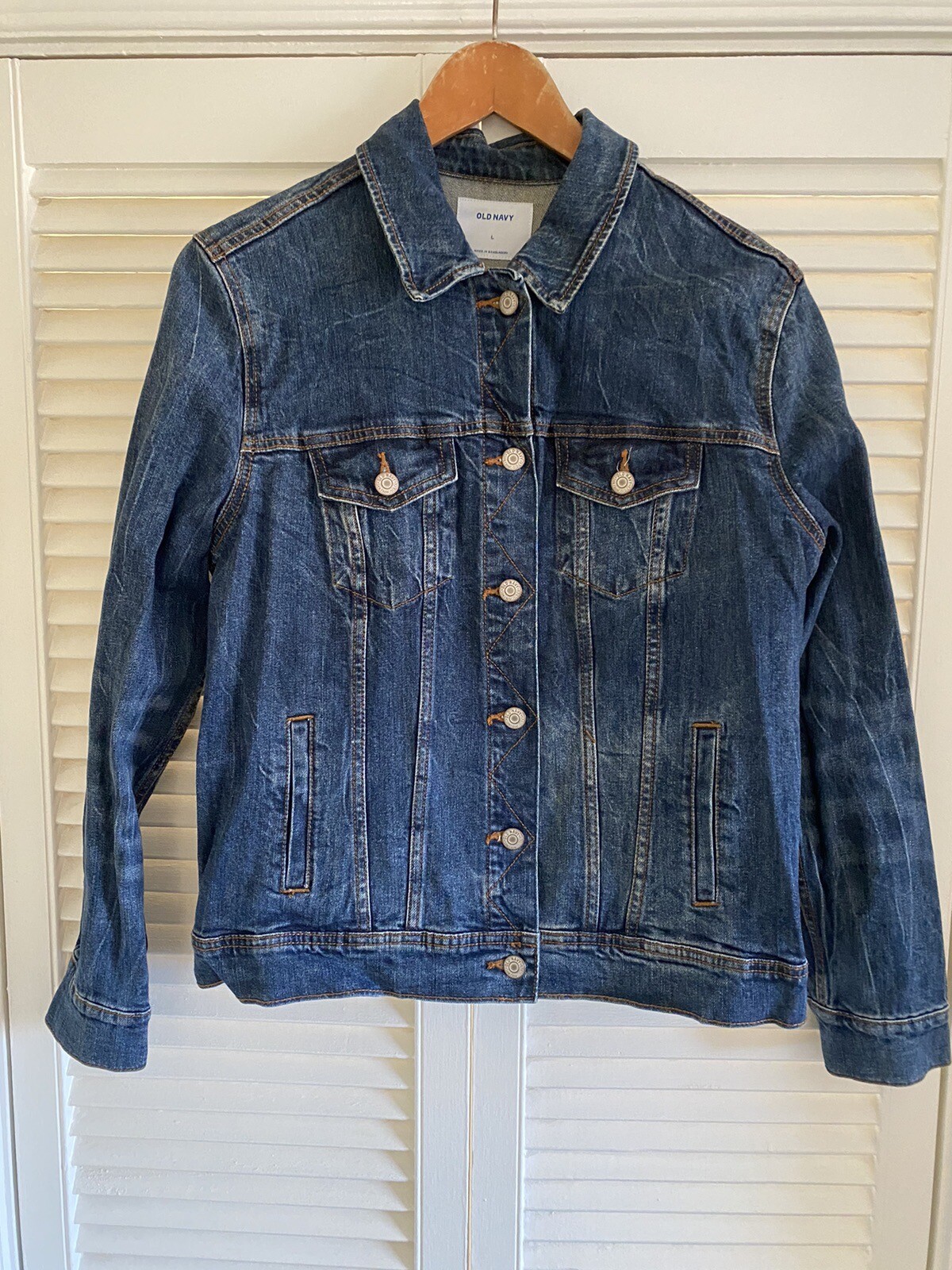 David Bowie Hand Painted Denim Jacket Women’s Size La… - Gem