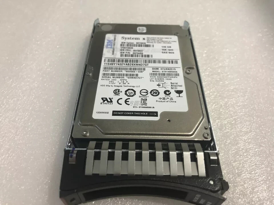 IBM 90Y8926 90Y8927 90Y8930 146G 15K 6GPS SAS 2.5 3650M4 Server Hard ...