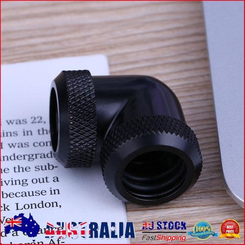 14mm OD G1/4 Inner Thread 90 Degree Water Cooling Tube Connector(Black ...