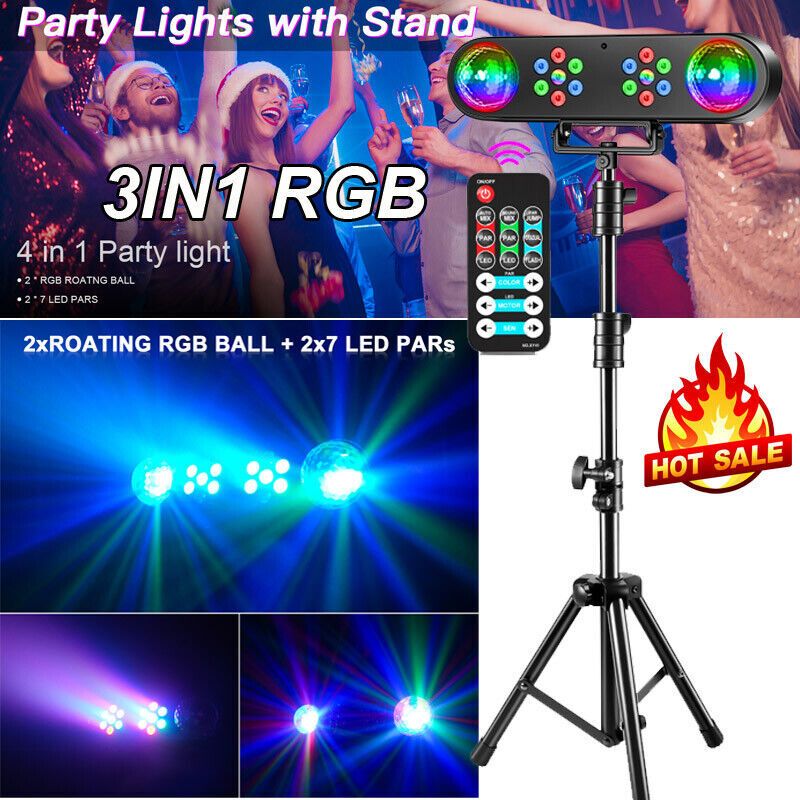 4PCS DJ Lights w/Stand 3IN1 Party Bar Light Set For Disco Stage Gig ...