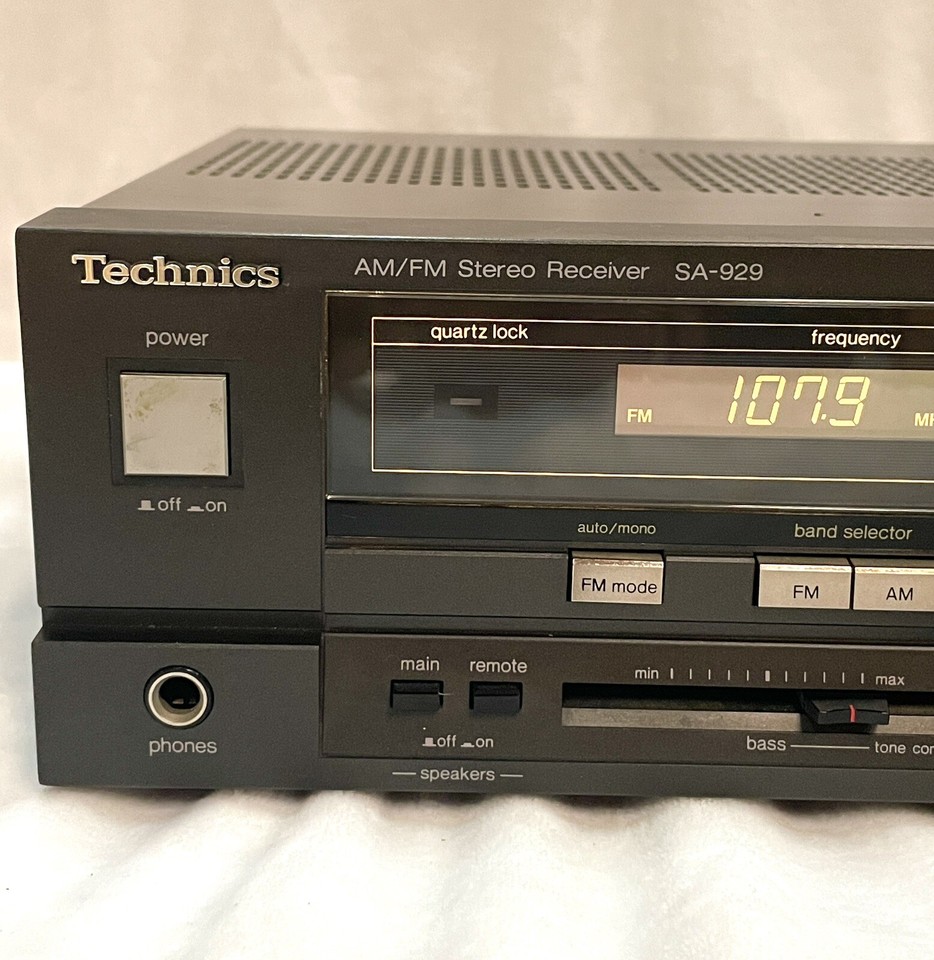 TECHNICS SA-929 AM/FM Stereo Receiver Quartz Digital Synthesizer w ...