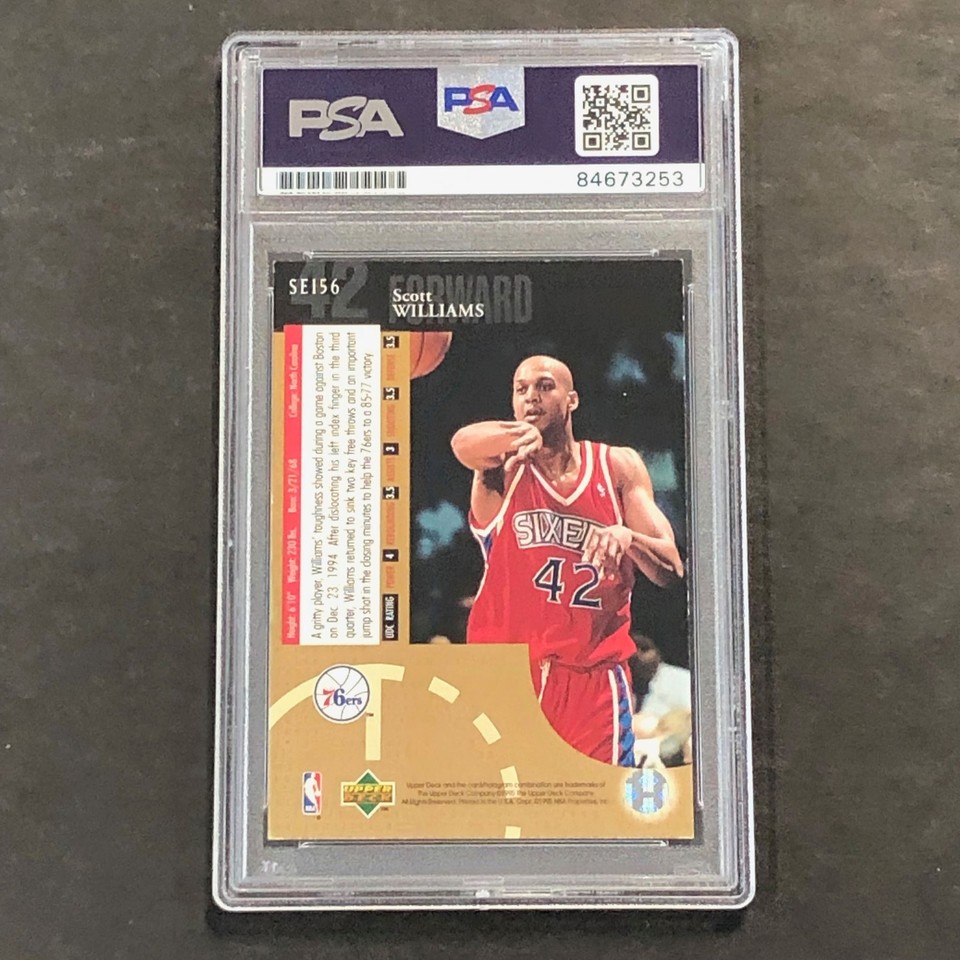 1996 Upper Deck #SE156 Scott Williams Signed Card AUTO PSA Slabbed ...