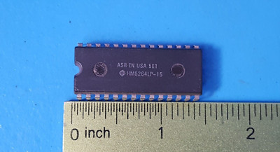 (TWO PIECES) MEMORY IC, HM6264LP-15, HITACHI, 28 DIP PIN, PDIP28, CMOS ...