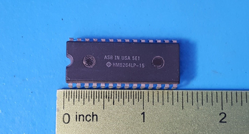 (TWO PIECES) MEMORY IC, HM6264LP-15, HITACHI, 28 DIP PIN, PDIP28, CMOS ...