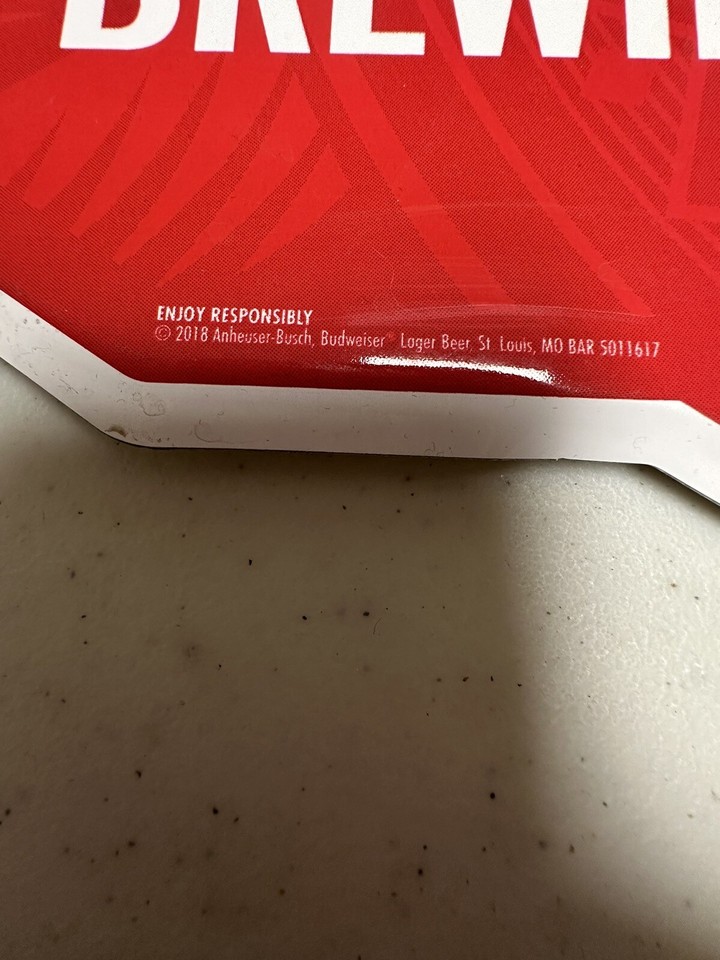 Budweiser Beer 🍺 USA 🇺🇸 Map Tin Tacker Metal Beer Bar Mancave Sign RARE ...