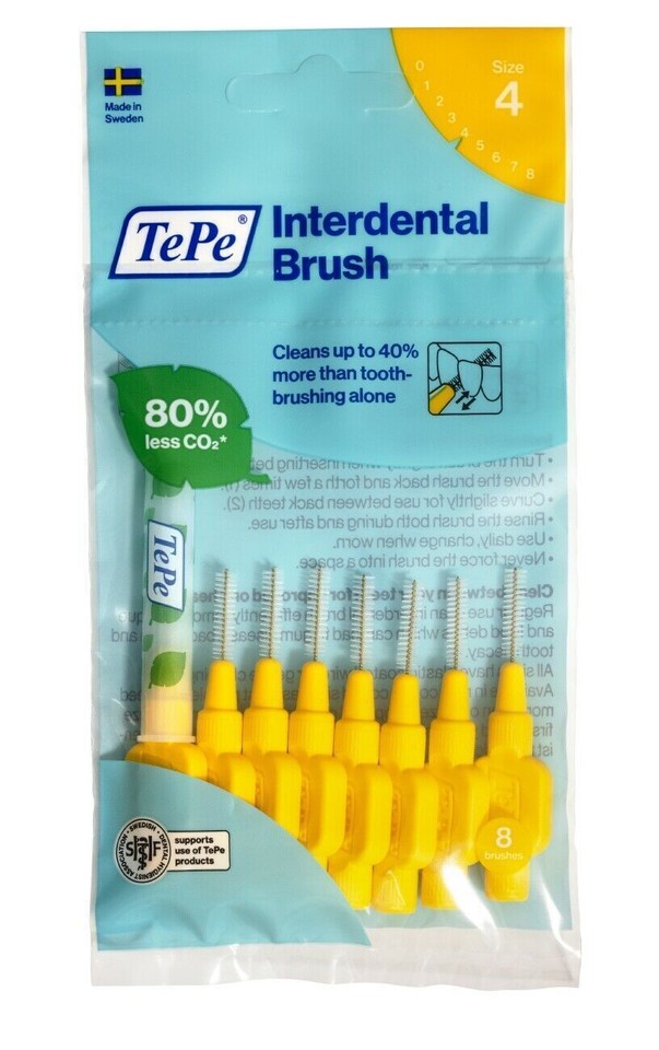 TePe Interdental Brush 8 Pack - Various Sizes & Quantity Upto 40% ...