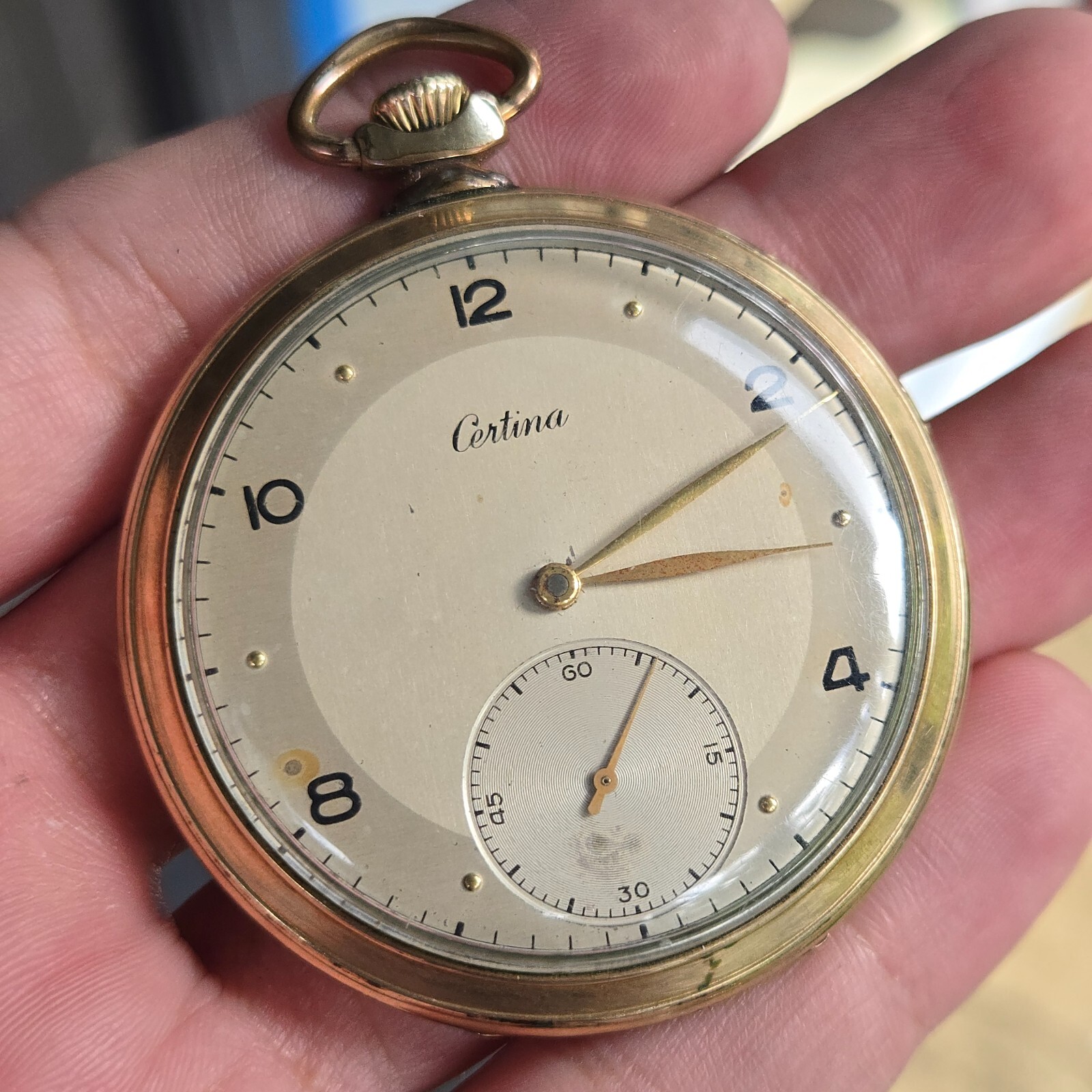 Vintage Certina Pocket Watch Cal.260 15Jewels 49mm sw… - Gem