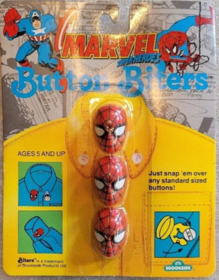 Vintage Spiderman Marvel Superheroes Button Biters, 1991 Brookside | eBay