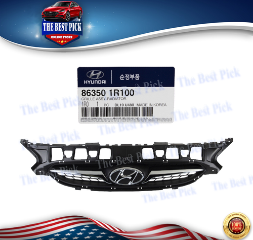 GRILLE RADIATOR FRONT GENUINE! HYUNDAI ACCENT 2012 2013 2014 863501R100 ...