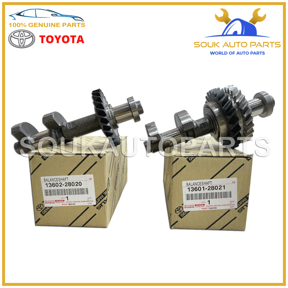 13601-28021 13602-28020 Genuine Toyota BALANCE SHAFT SET 2AZ-FE NO.1 ...