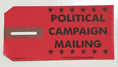 1977 United States Postal Service USPS Political Campaign Mailing Red ...