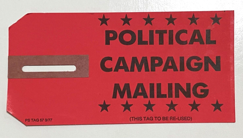 1977 United States Postal Service USPS Political Campaign Mailing Red ...