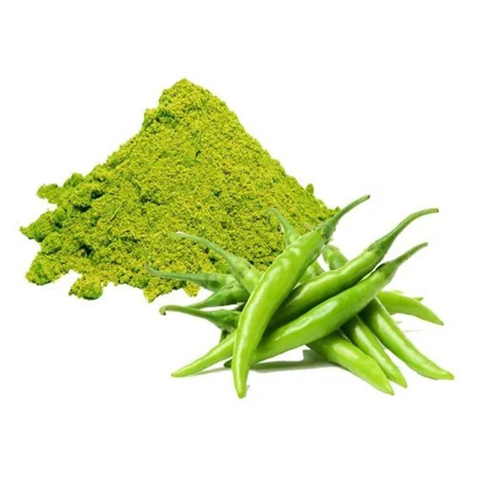 Green Chilly Powder fruit powder Capsicum frutescens capsaicin hari ...