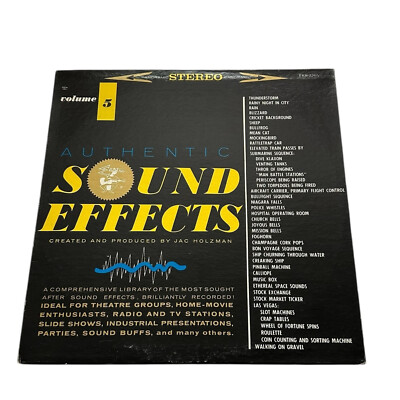 Authentic Sound Effects Volume 5 LP Vinyl Elektra Records EKS-7255 | eBay