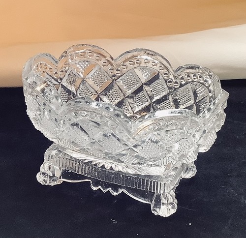 Rare Lacy Glass Boston and Sandwich Antique Salt Dish Cellar OP2b | eBay