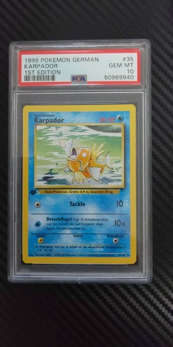 pokemon GERMAN Karpador (Magikarp) 1st EDITION #35 1999 PSA10 | eBay ...