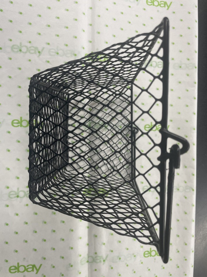 Rectangular black wire basket with handle measures 8 X 6 X 4 Inches | eBay