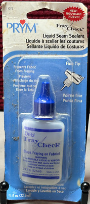New - Prym Sewing - Fray Check - 3/4 Fl Oz Bottle of Liquid Seam ...