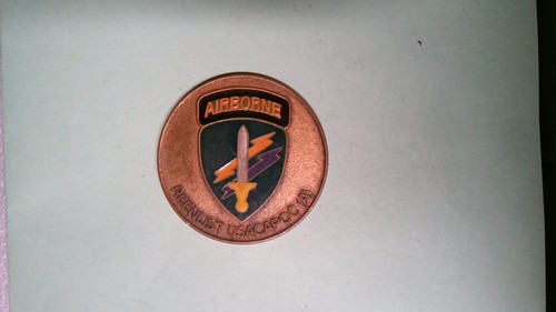 CHALLENGE COIN US ARMY PSYCHOLOGICAL OPERATIONS OATH REENLIST USACAPOC ...