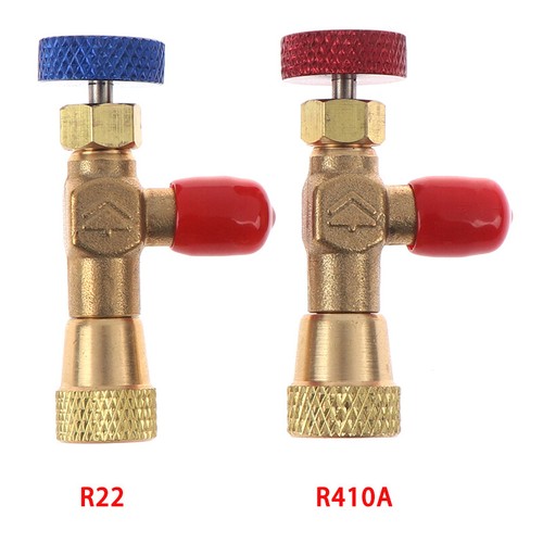 2pcs R410A R22 Refrigeration Charging Adapter for 1/4" Safety Valve ...