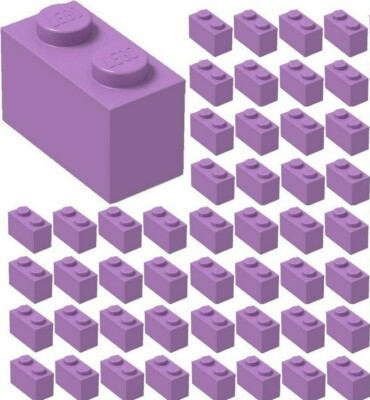 ☀️50x NEW LEGO 1x2 MEDIUM LAVENDER purple Bricks # 3004 BULK Parts City ...