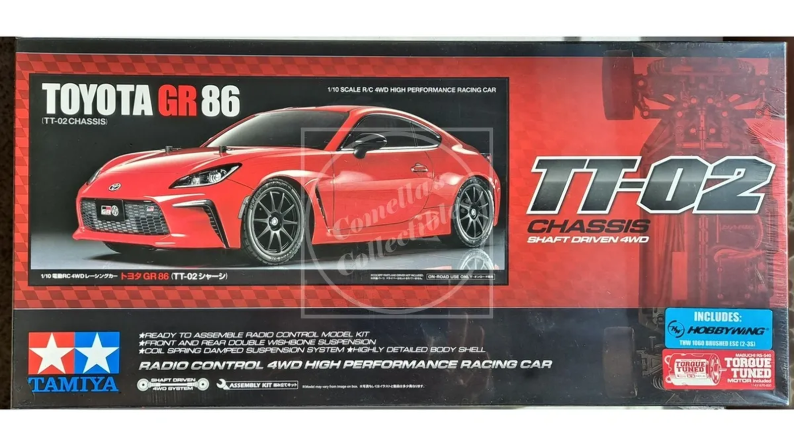 Tamiya 1/10 Toyota GR 86 4WD Racing Car Kit TT-02 Chassis Motor & ESC ...