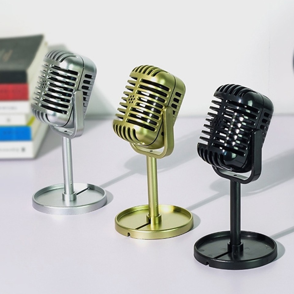 Retro Dynamic Microphone Non-functional Microphone Elegant Decoration ...