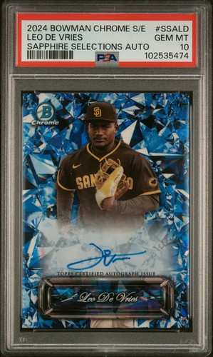 2024 BOWMAN CHROME SAPPHIRE ED SAPPHIRE SELECTIONS AUTOS LEO DE VRIES ...