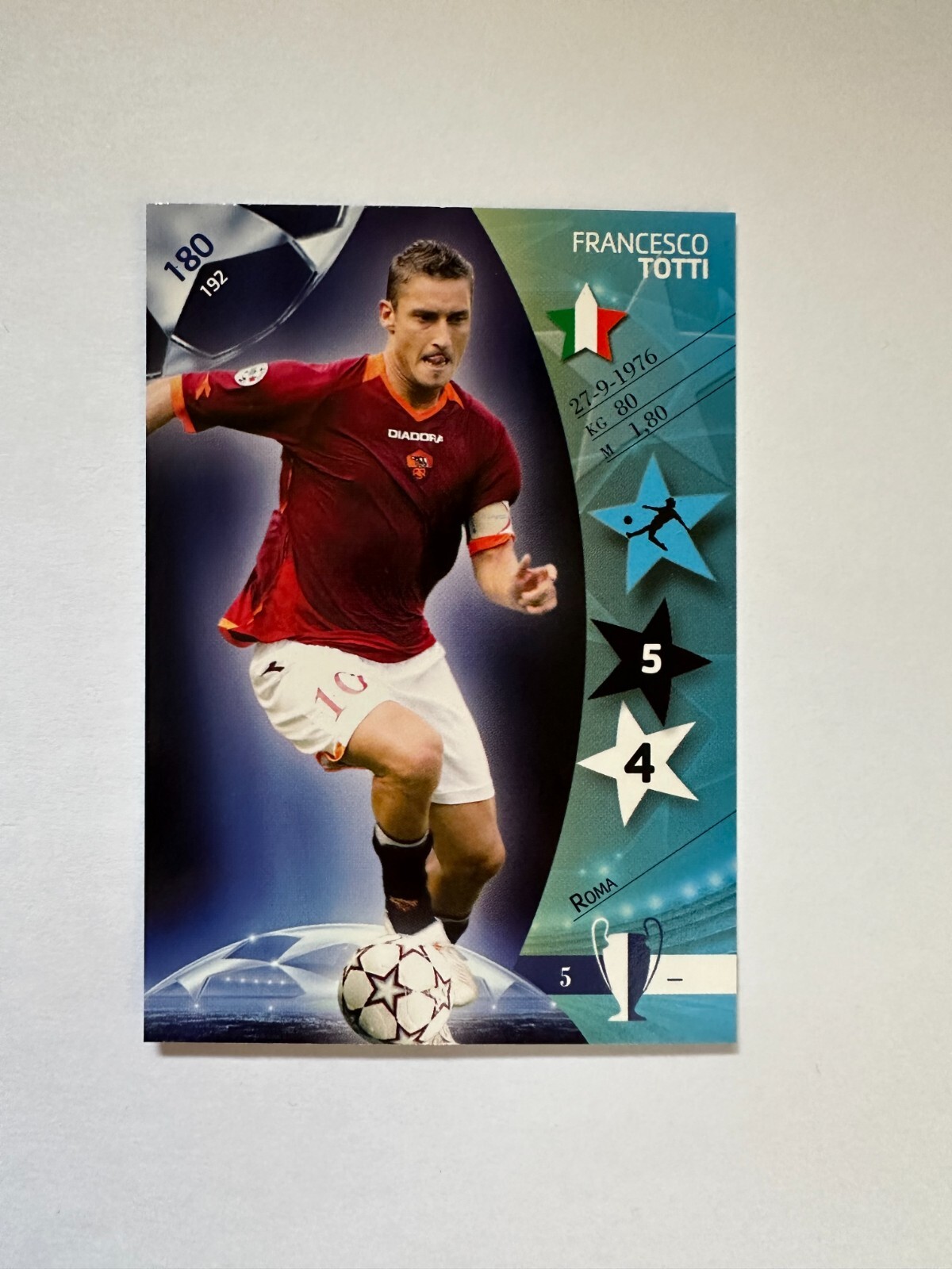 Panini UEFA Champions League 2007 Trading Cards - 180 Francesco Totti ...