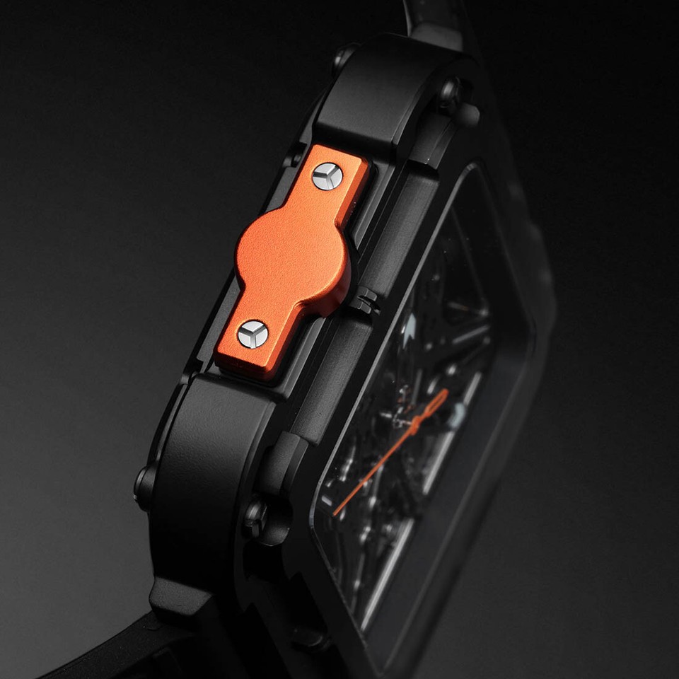 CIGA Design X Series Automatic Openworked Steel Square Black Men's ...