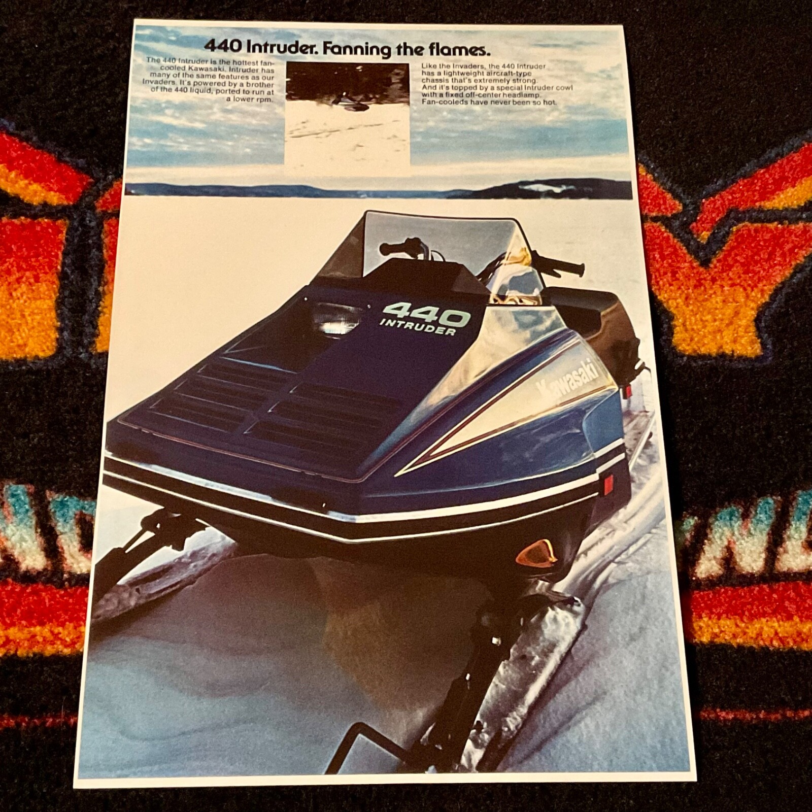 🏁 ‘78 KAWASAKI INTRUDER 440 Snowmobile Poster vintage sled FANNING ...