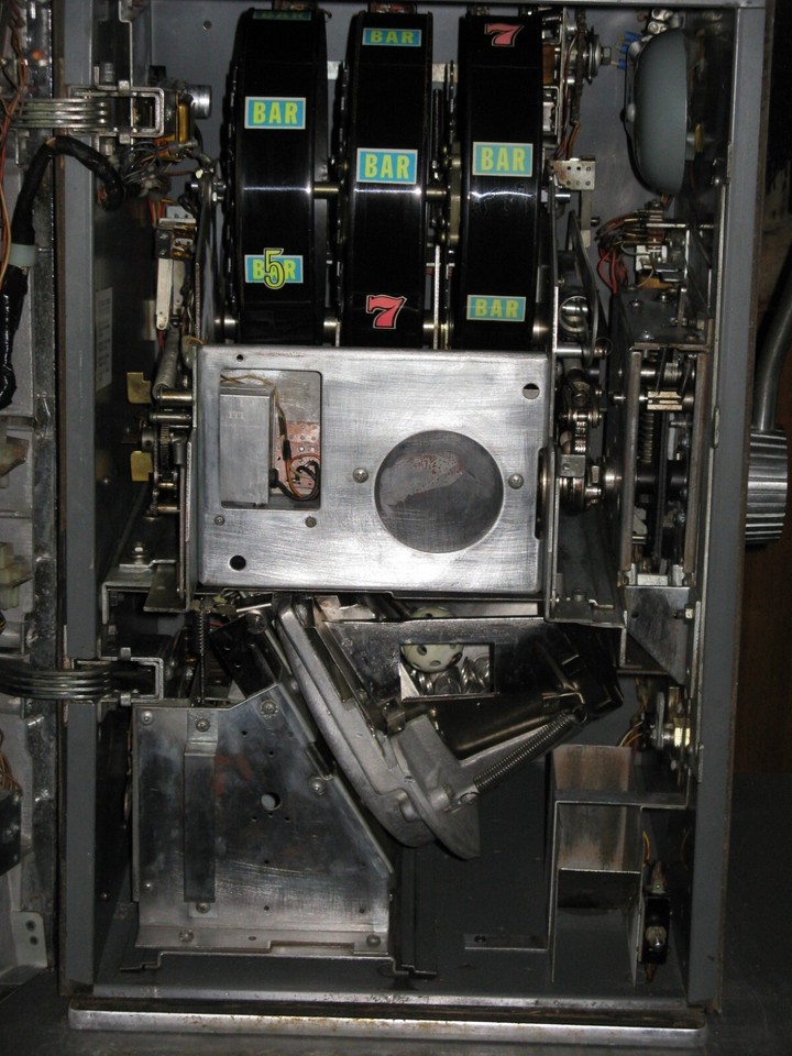 ANTIQUE VINTAGE BALLY'S SLOT MACHINE' MODEL 742-A FIVE LINER CLEAN ...