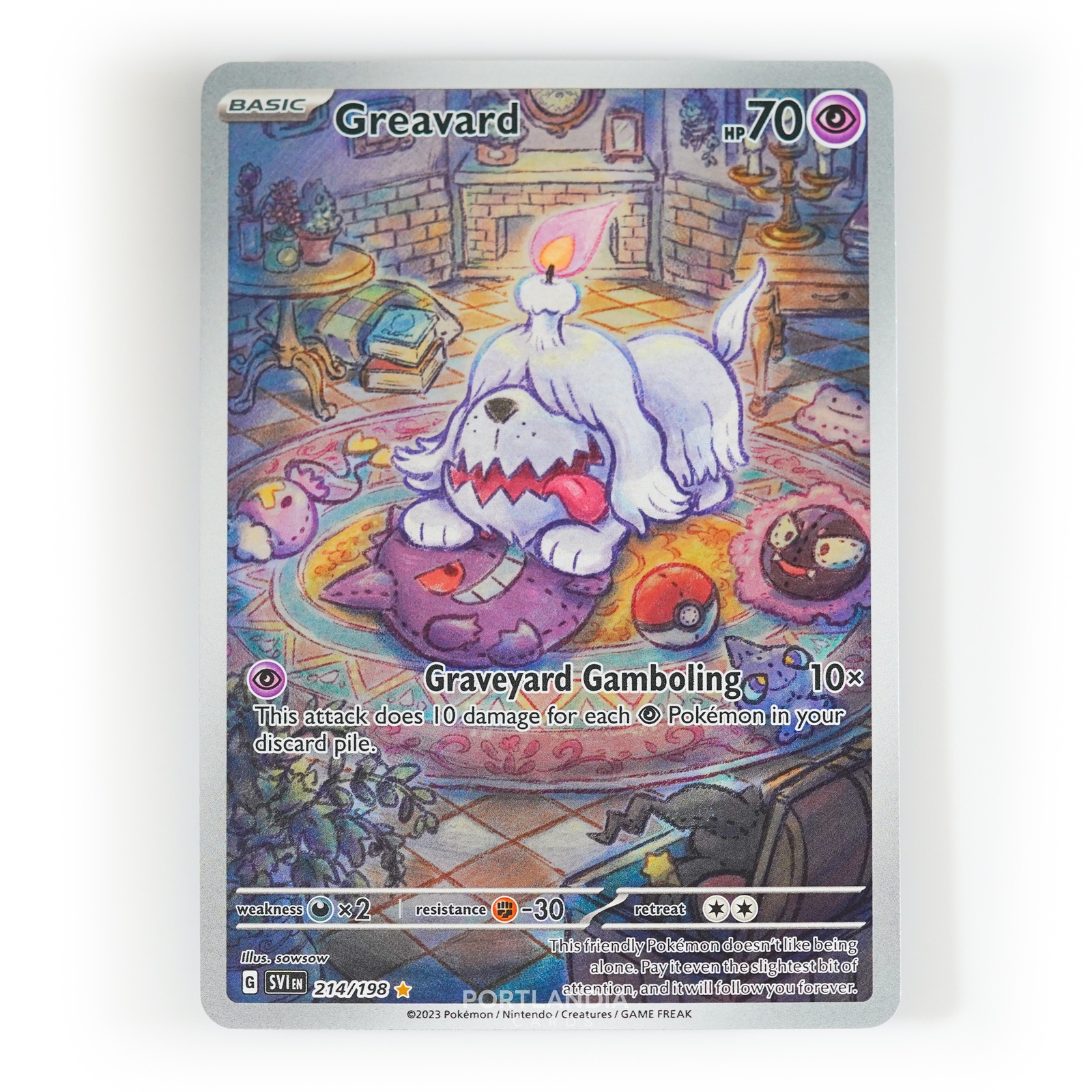 Pokemon - Greavard - 214/198 - Scarlet & Violet - Illustration Rare ...