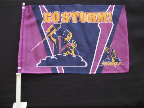 NRL MELBOURNE STORM CAR FLAG 48cm x 30cm Official Product - NEW! | eBay ...