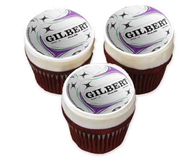 15 x Netball Edible Cupcake Toppers Icing Images Diamonds Team Net Ball ...