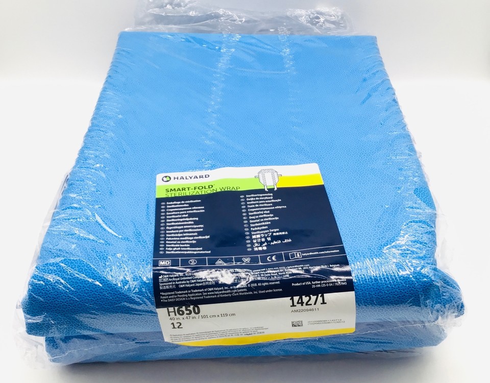 Halyard 14271 Smart Fold Sterilization Wrap H650 - LOT of 12- NEW | eBay