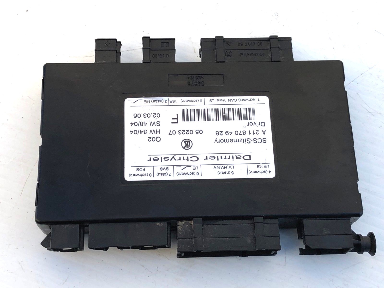 2006 - 2010 Mercedes ML R-Class Drivers Seat Control Module A 211 870 ...