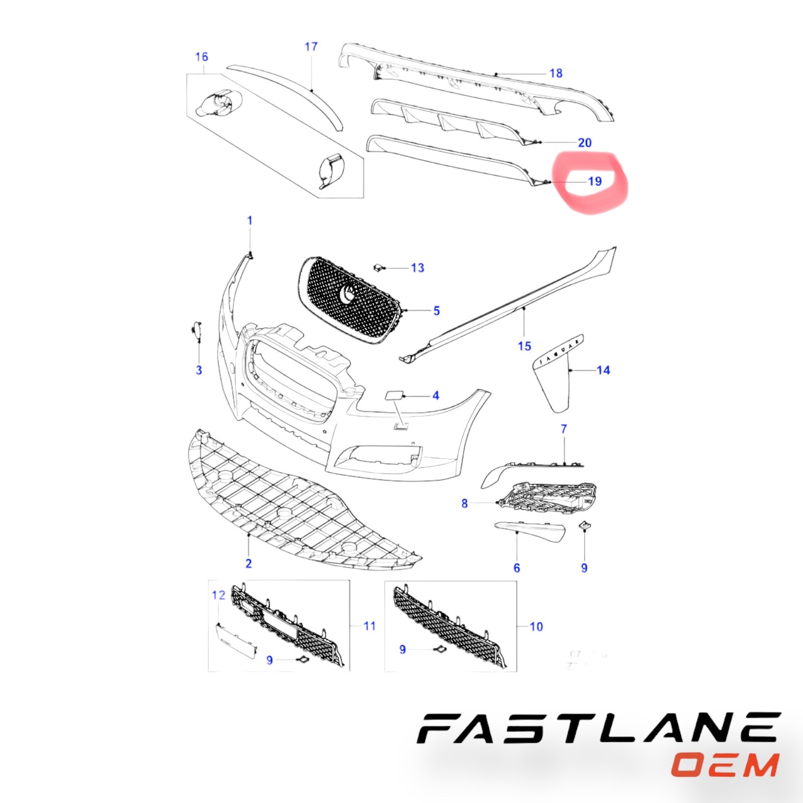 12-15 Jaguar XF Rear Bumper Valance C2Z17681 OEM for sale online | eBay