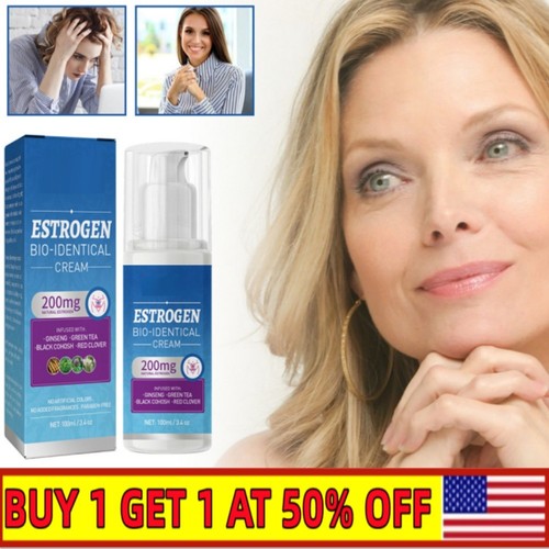 100ml Estrogen Cream Natural Bio-identical Menopause Relief Balance ...