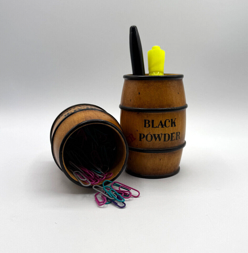 BLACK POWDER BARREL SET OF 2 - MAHOGANY- IN STOCK AND READY TO SHIP! | eBay