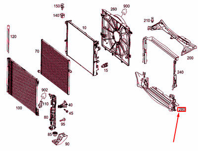 NEW MERCEDES-BENZ C W205 RADIATOR BOTTOM AIR DUCT A2055050330 OEM | eBay