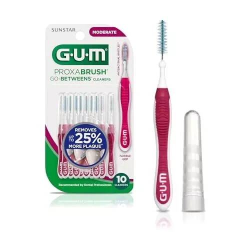 GUM Proxabrush Go-Betweens - Moderate - Interdental Brushes - Soft ...