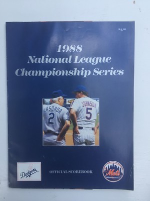 1988 NLCS Official Scorebook and Program Mets vs. Dodgers | eBay