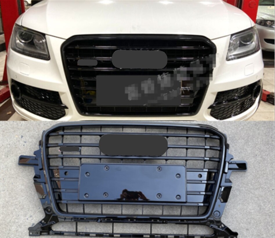 For Audi Q5 8R 2013—2015 SQ5 RSQ5 Front bumper Black Mesh Grille Grill ...