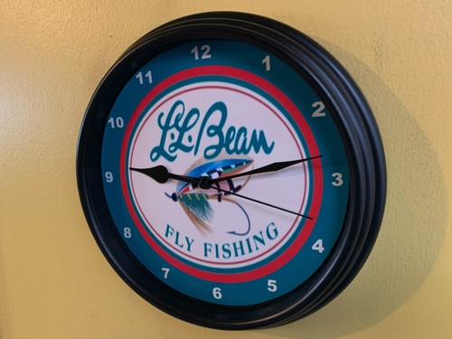 L.L. Bean Fly Fishing Tackle Bait Shop Store Man Cave Advertising Clock ...