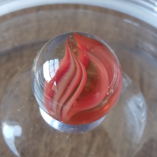 Vintage 0.61" Gladding-Vitro 8-Vane Red Beige Cat's Eye Marble | eBay