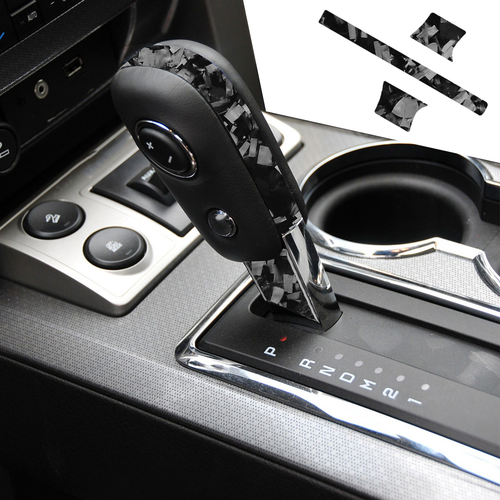 Forged Carbon Fiber Gear Knob Stickers Decal Trim For Ford Raptor F150 ...