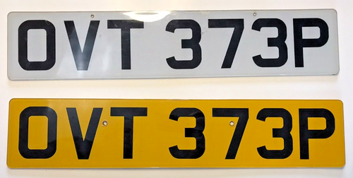 Vintage Great Britain License Plate Set Front Back OVT 373P England UK ...