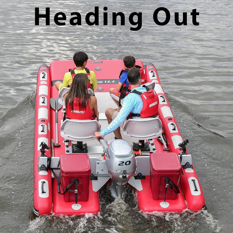 Sea Eagle FastCat Catamaran 4 Swivel Seat Canopy | Easy Setup, Self ...