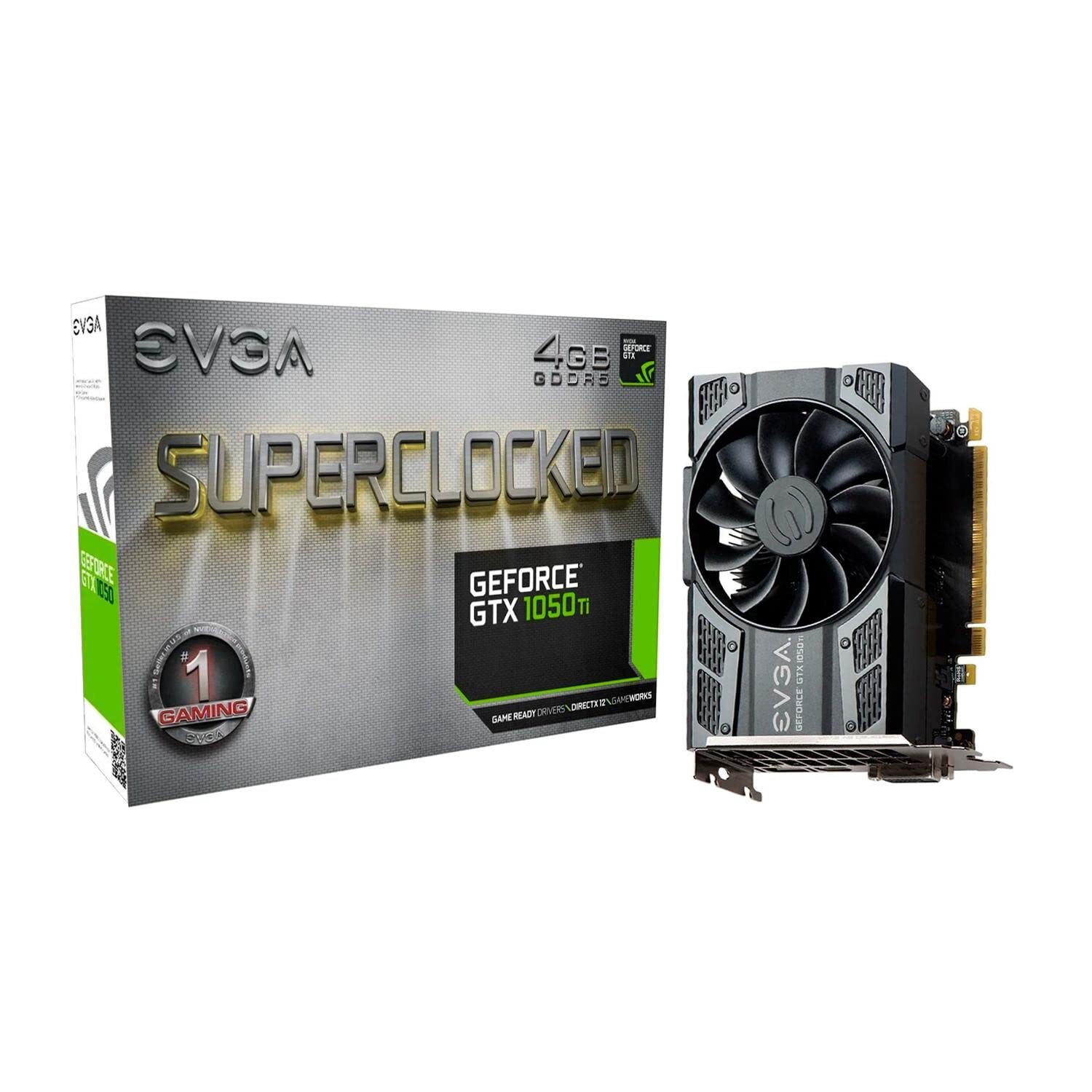 EVGA GeForce GTX 1050 Ti Gaming, 4GB GDDR5, DX12 OSD Support